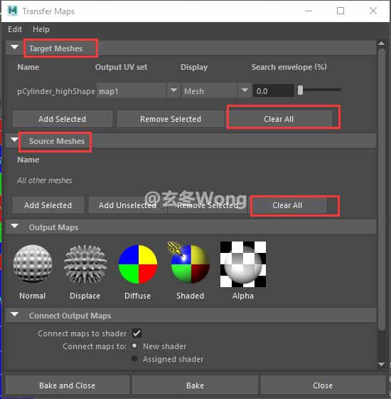 [Map-Baking]Maya烘焙ID贴图(ID Color Maps、Diffuse Maps)